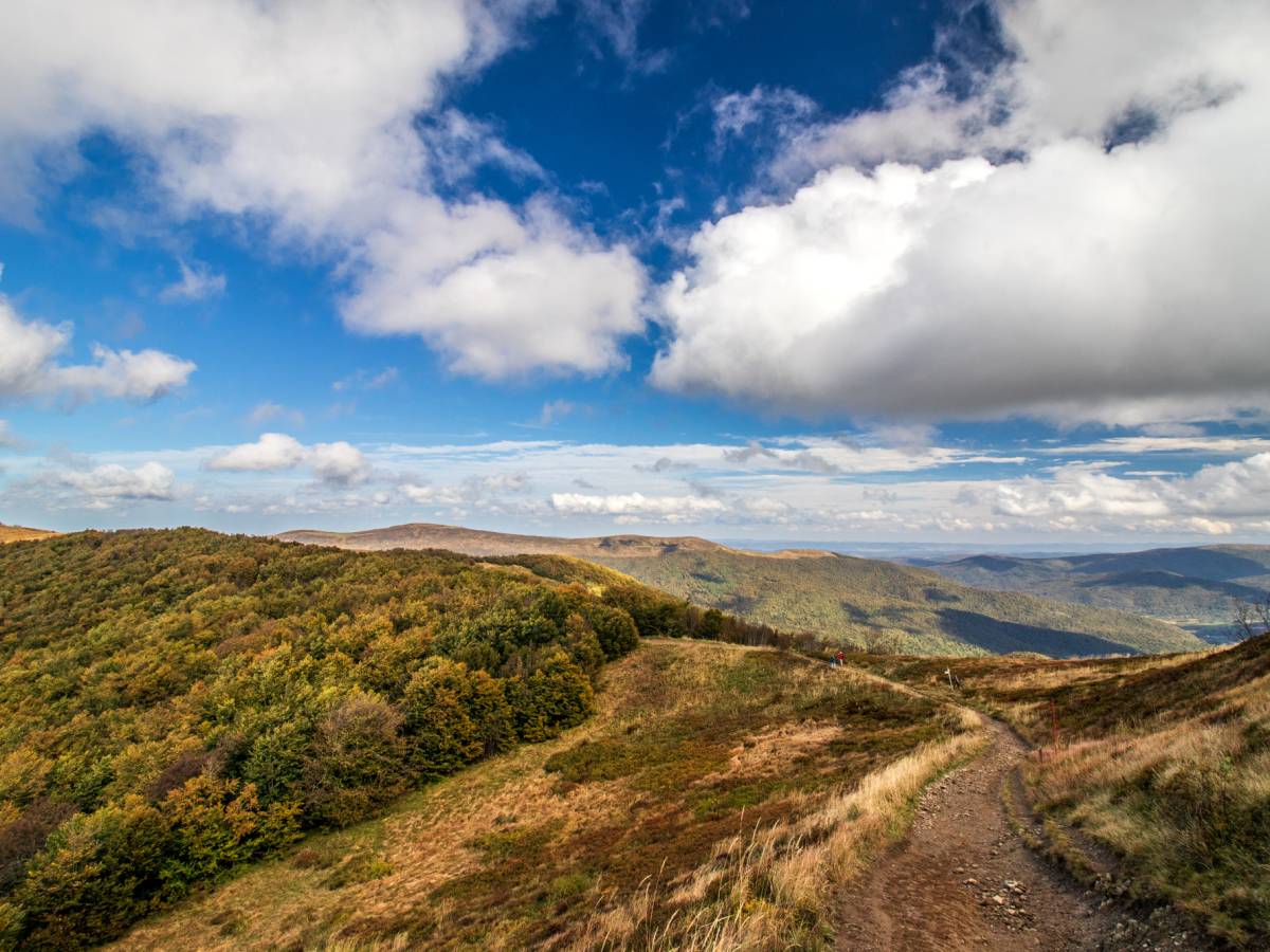 Wielka Rawka z bieszczadzkimi połoninami w tle